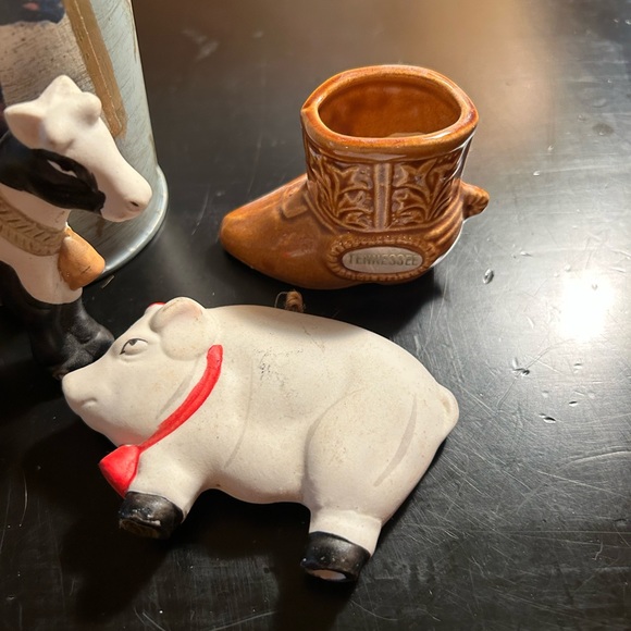 Vintage | Accents | Vintage Tennessee Cowboy Boot Toothpick Holder Cow ...